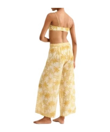 ERES Itinérant Tropical Print Wide Leg Trousers - Nude