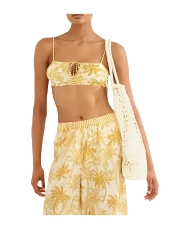 ERES Itinérant Tropical Print Wide Leg Trousers - Nude