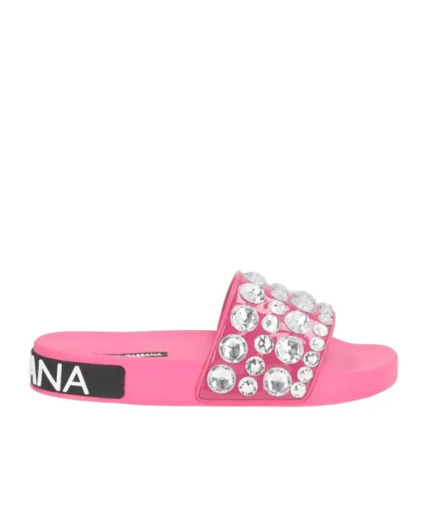 Dolce & Gabbana Embellished Pool Slides