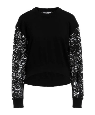 Dolce & Gabbana Solidcolor Lace Knit Top