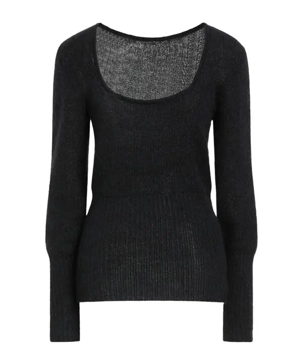 Jacquemus Long Sleeve Knitted Jumper - Black