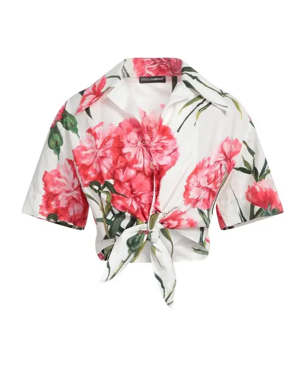 Dolce & Gabbana Floral Print Shirt - White