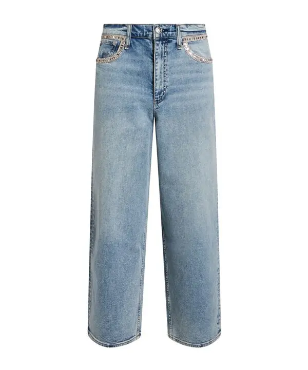 Rag & Bone Solid Color Denim Trousers