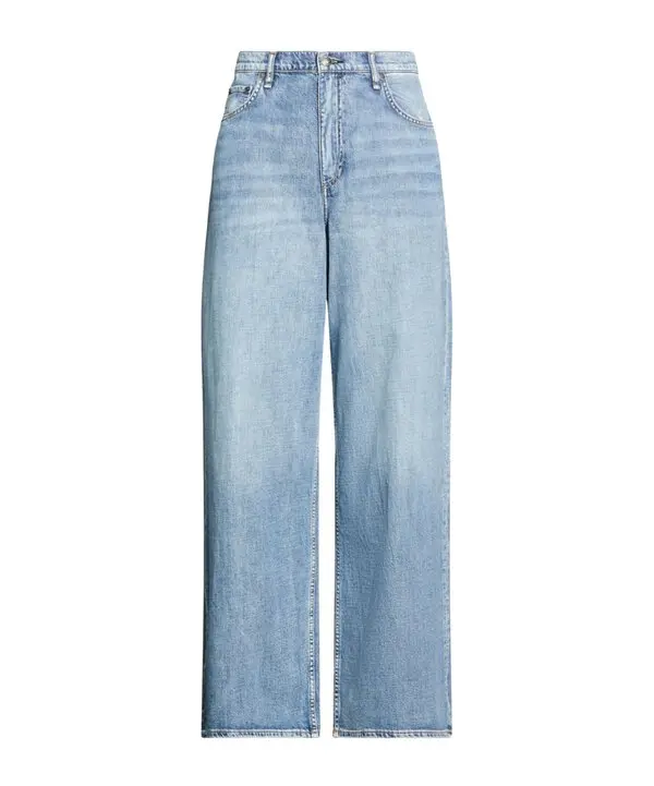 Rag & Bone Wide-leg Denim Trousers With Appliqués