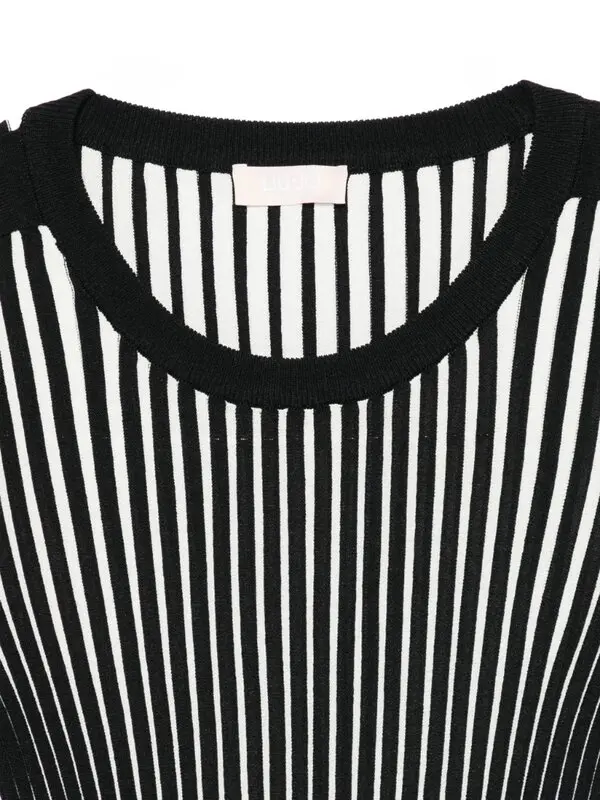 Liu Jo Striped Button Detail Long Sleeve Top