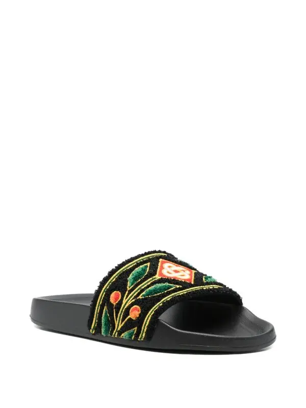 Casablanca Floral-pattern Slides