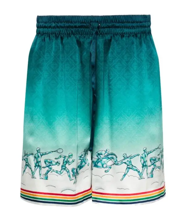 Casablanca Printed Silk Shorts