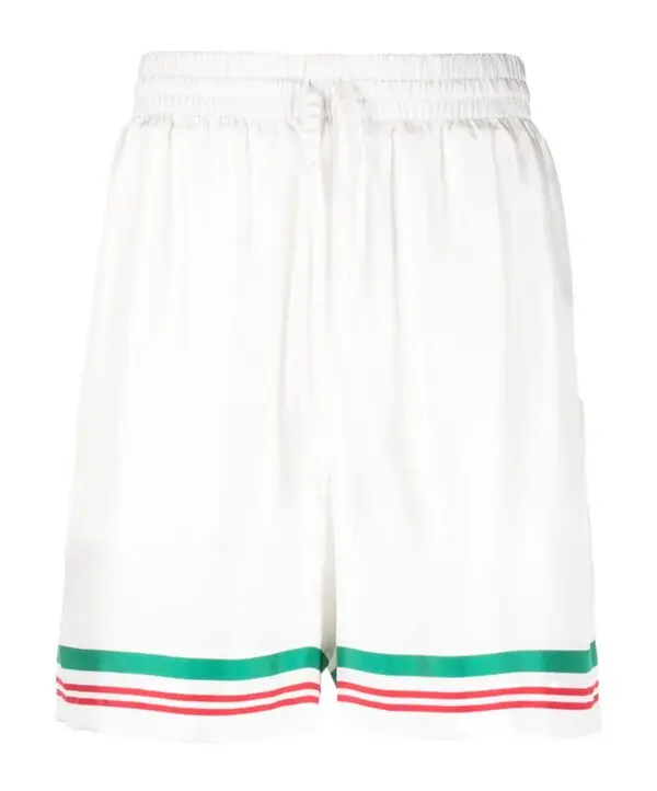Casablanca Graphic-print Silk Shorts