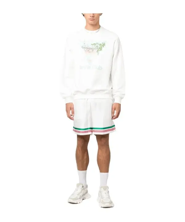 Casablanca Graphic-print Silk Shorts