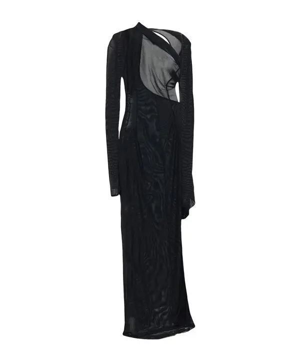 Jacquemus Bodycon Tulle Long Sleeve Dress