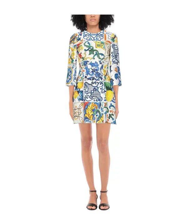 Dolce & Gabbana Printed Jacquard Dress