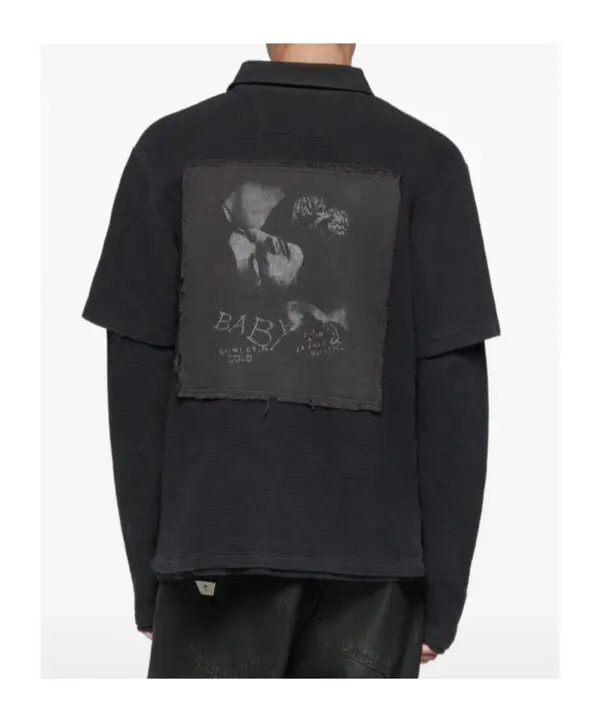 MISBHV Graphic Layered Long-sleeved Polo Shirt