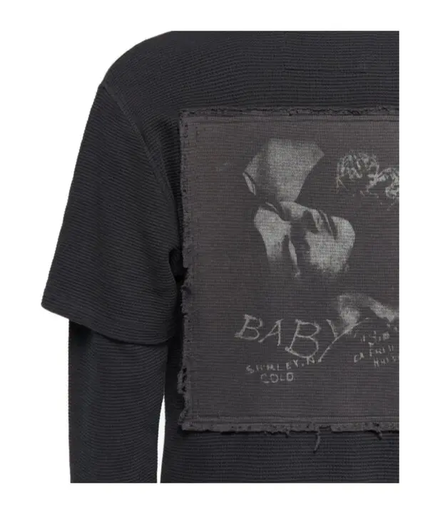 MISBHV Graphic Layered Long-sleeved Polo Shirt