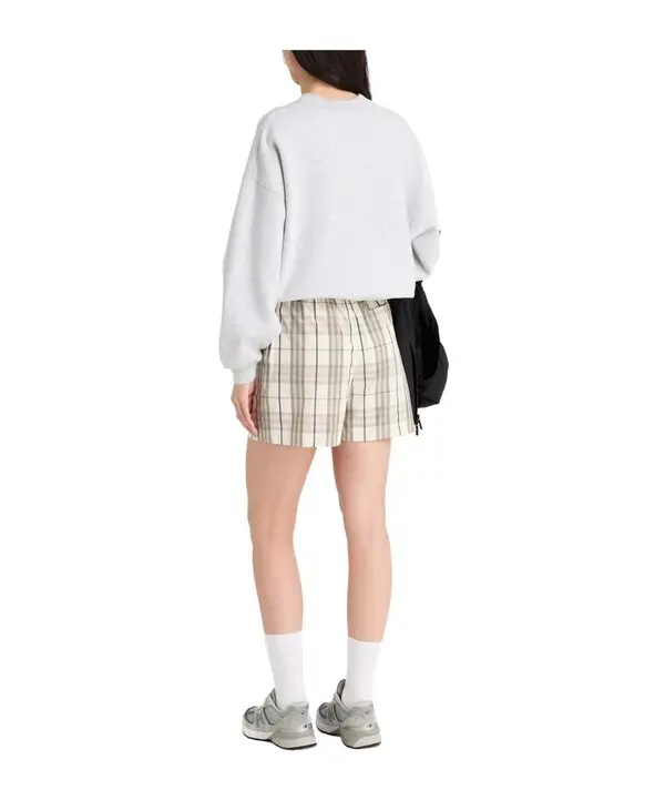 Burberry Plaid Poplin Drawstring Shorts