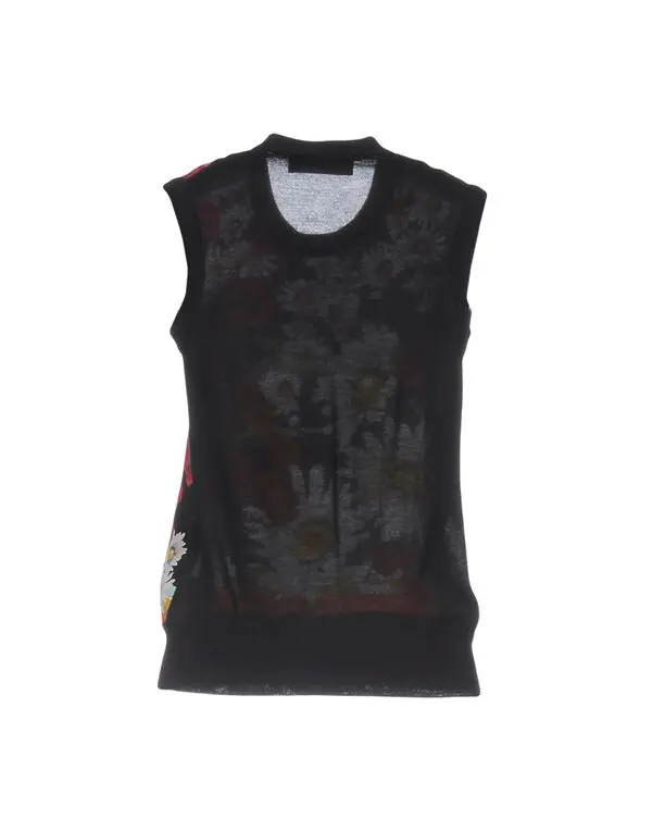 Dolce & Gabbana Sleeveless Floral Print Knit Top