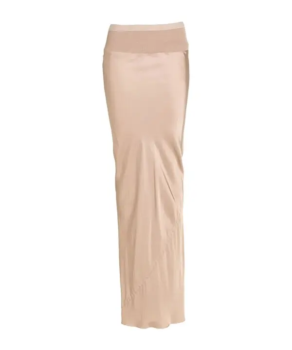 Rick Owens Flared Satin Skirt