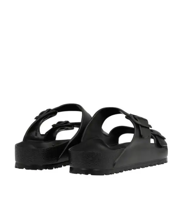 BIRKENSTOCK Logo Embellished Adjustable Buckle Slides - Black
