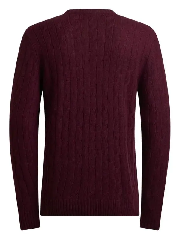 Etro Cable-knit Cashmere Crew Neck Sweater - Brown