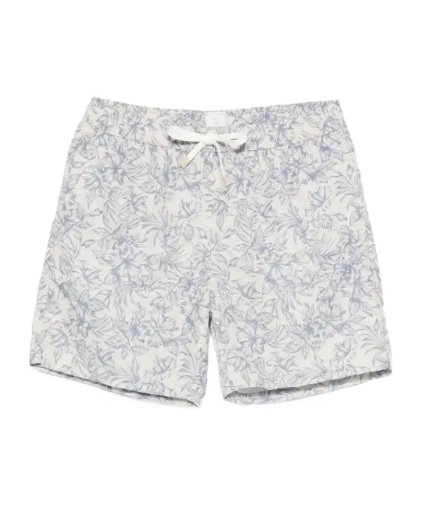 Eleventy Floral Print Swim Shorts - Blue