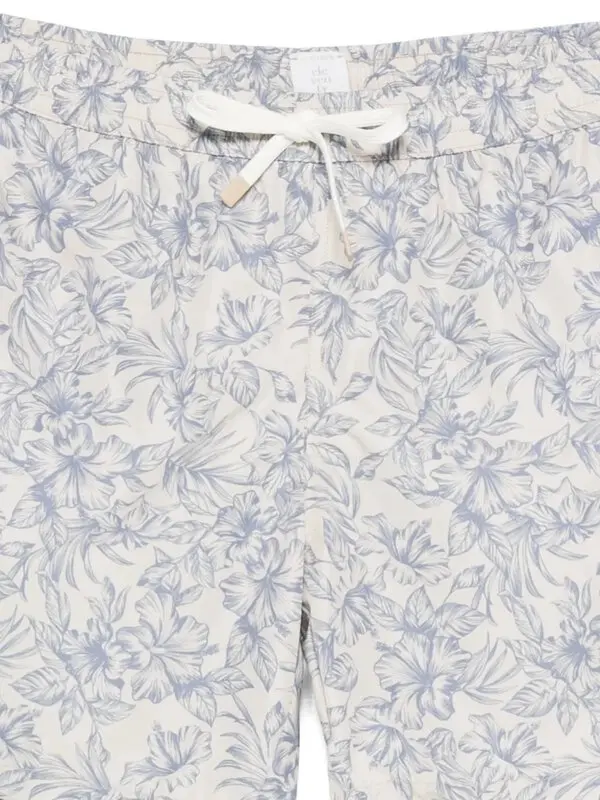 Eleventy Floral Print Swim Shorts - Blue