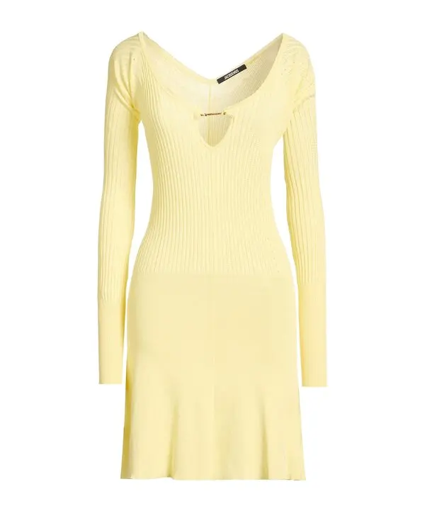 Jacquemus Off-the-shoulder Knit Mini Dress