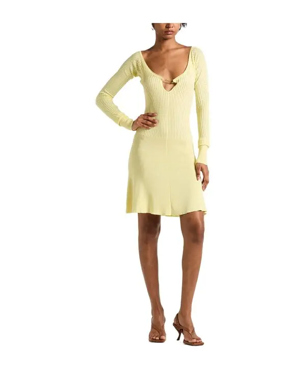 Jacquemus Off-the-shoulder Knit Mini Dress