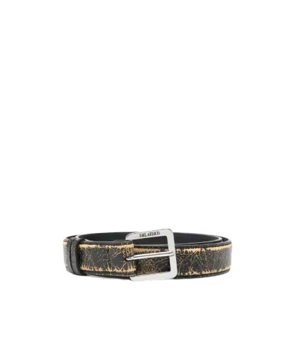 Attico Cracked Buckle Leather Belt