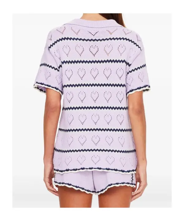 The Upside Amara Amayah Heart Knitted Shirt
