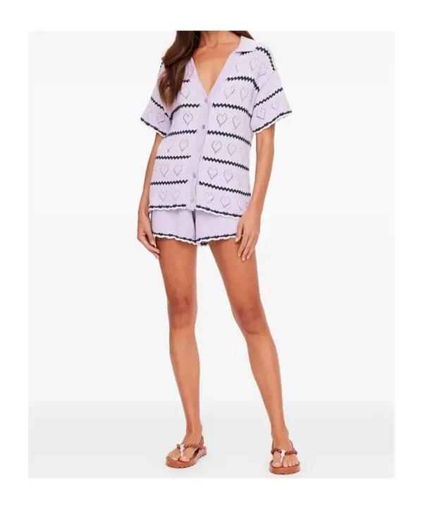 The Upside Amara Amayah Heart Knitted Shirt