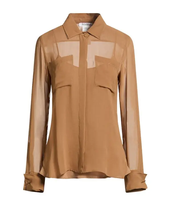 Max Mara Solid-color Chiffon Shirt
