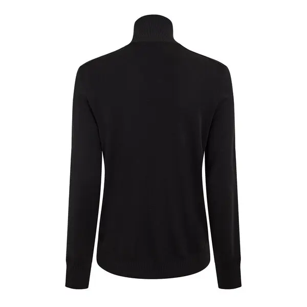 Burberry Knit Pullover With Zip Detail - Black