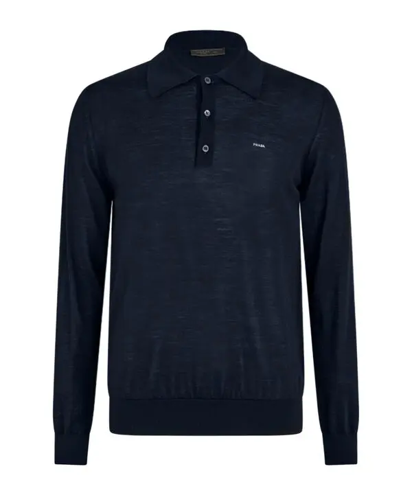 Prada Logo Ls Polo Sn53