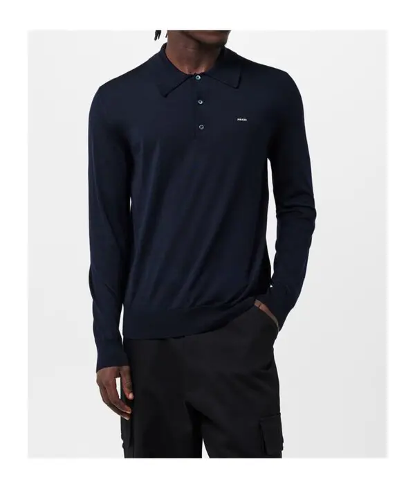 Prada Logo Ls Polo Sn53