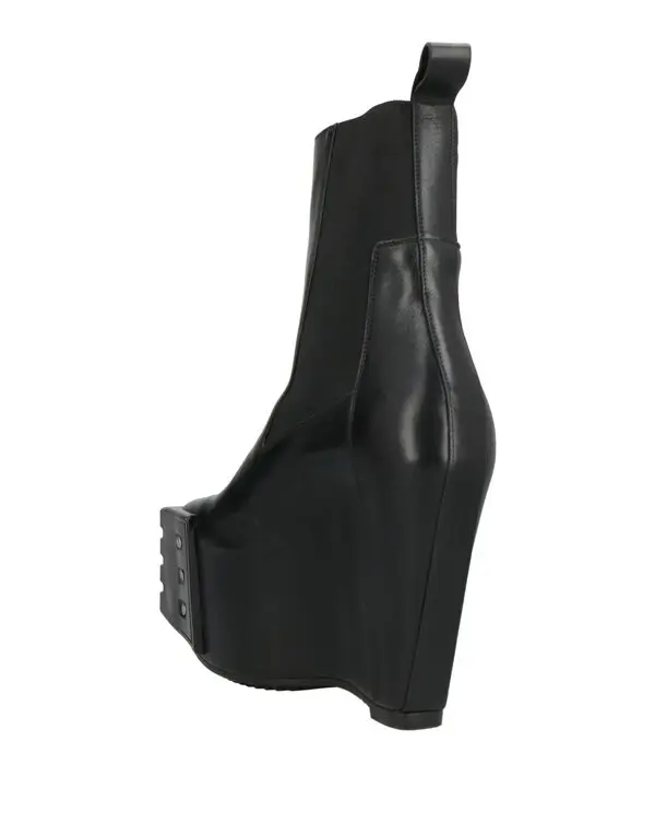 Rick Owens Square Toe Chunky Soled Ankle Boots
