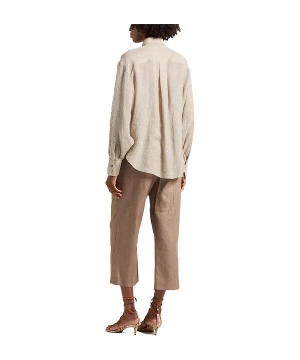 Brunello Cucinelli Gauze Long Sleeve Shirt