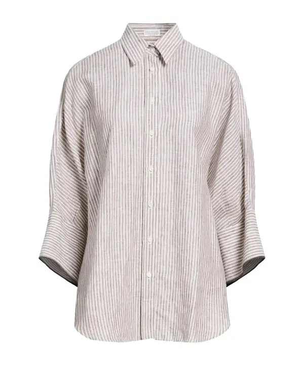 Brunello Cucinelli Striped Linen Shirt - No