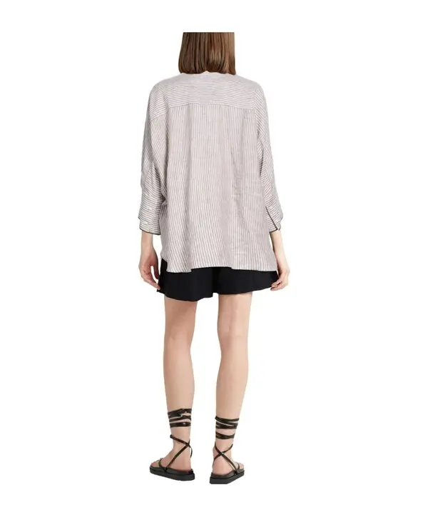 Brunello Cucinelli Striped Linen Shirt