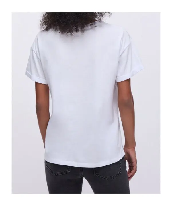 Liu Jo Crew Neck T-shirt With Openwork Embroidery