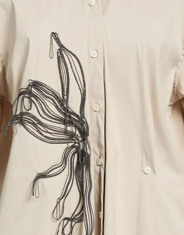 Brunello Cucinelli Soft Pure Color Shirt With Appliqu