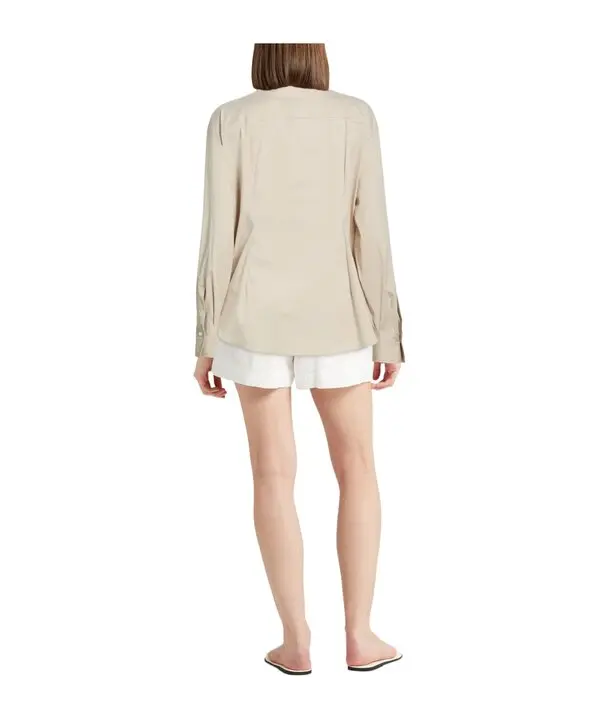 Brunello Cucinelli Soft Pure Color Shirt With Appliqu