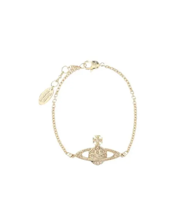 VIVIENNE WESTWOOD Crystal Logo Bracelet - Yellow
