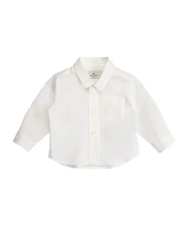 Etro Embroidered Pegaso Detail Cotton Shirt