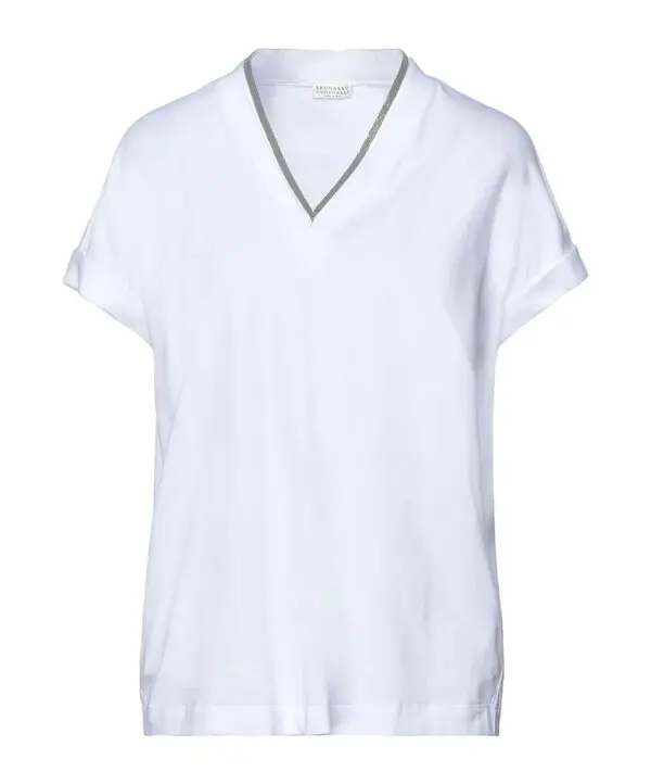 Brunello Cucinelli Solid Color Stretch T-shirt