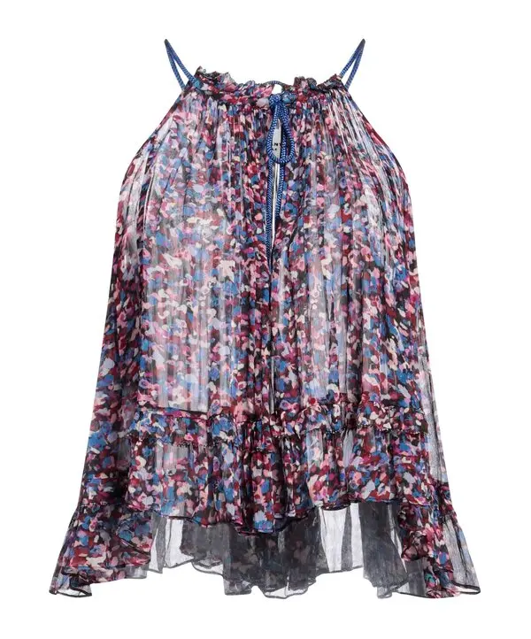 Isabel Marant Étoile Sleeveless Printed Halter Neck Top