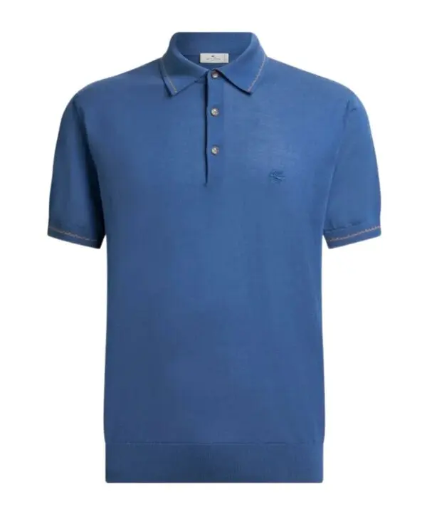 Etro Cotton Polo Shirt With Pegaso