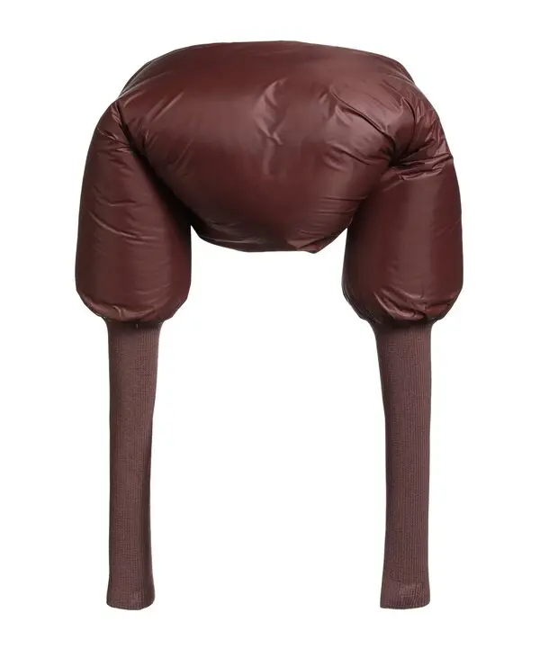 Rick Owens Knitted Shrug With Duck Down Filling - Red