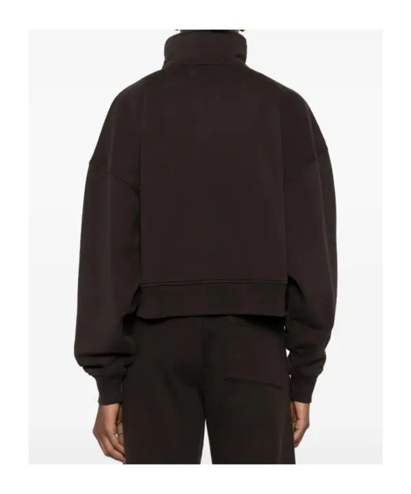 Citizens Of Humanity Mirelle High-neck Button-up Sweatshirt - Black