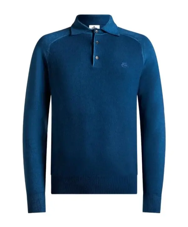 Etro Wool Polo With Pegaso Logo