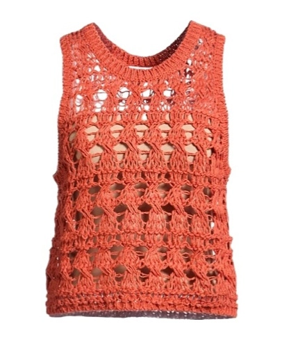 Brunello Cucinelli Sleeveless Crochet Knit Top