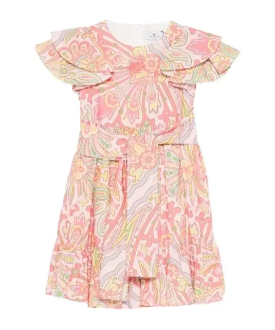 Etro Paisley Print Ruffled Dress